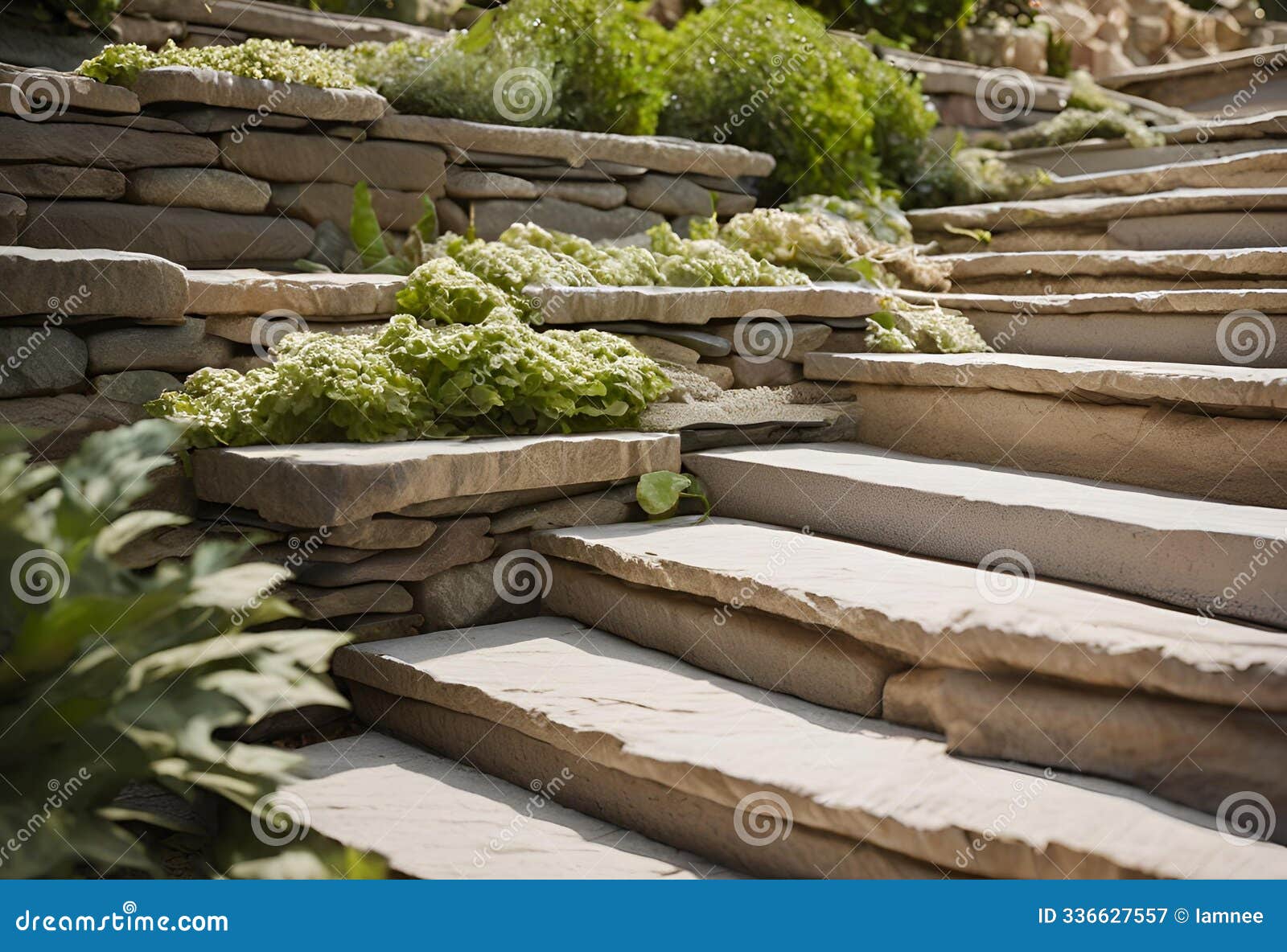 Staircase Made of Natural Stone.AI Generated Stock Illustration ...