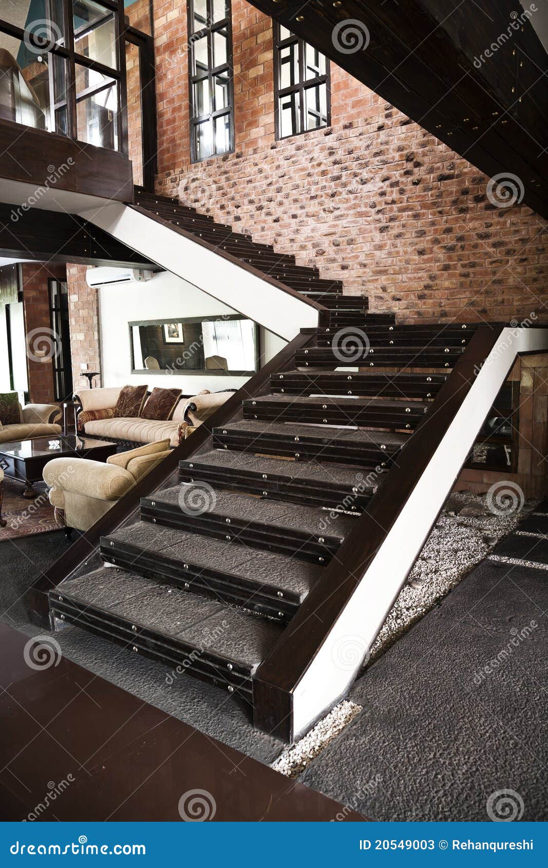 Staircase in a Modern Appartment Stock Image - Image of decoration ...