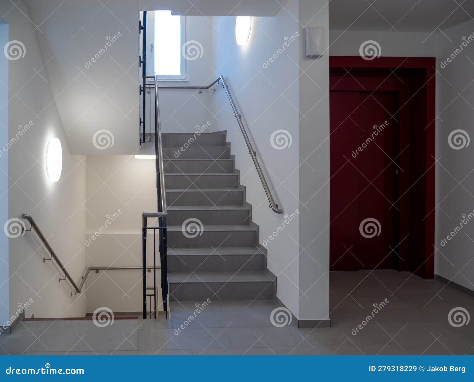Staircase of a Multi-storey Building. Stock Image - Image of ...