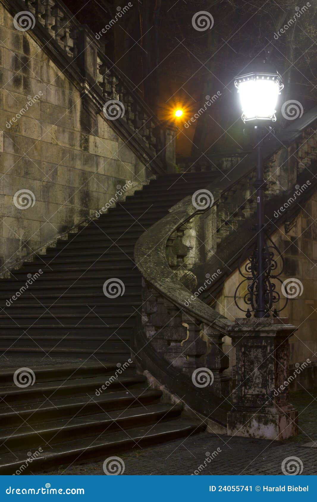 Staircase at night stock image. Image of friedensengel - 24055741