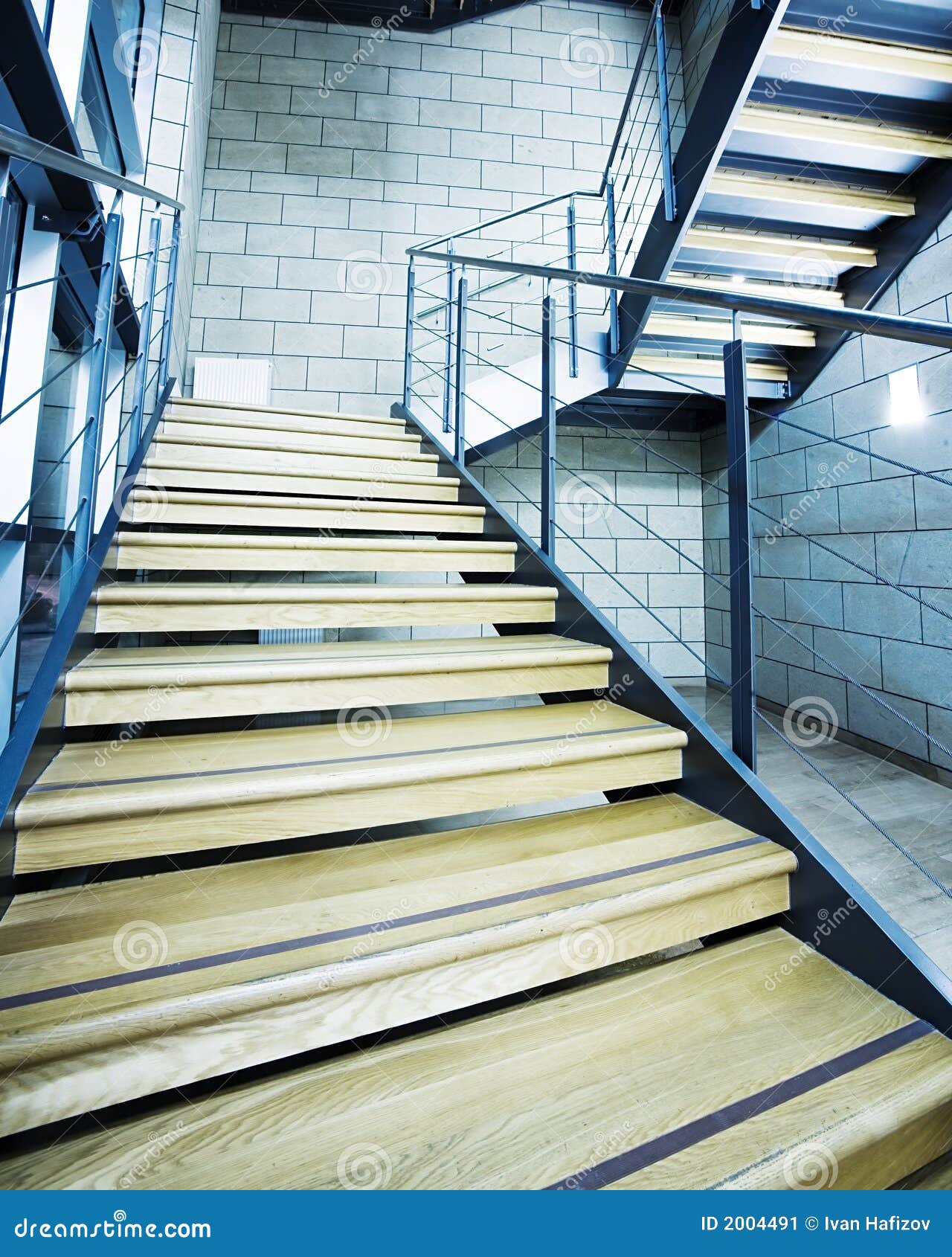 Staircase in an Office Building Stock Image - Image of illuminated ...