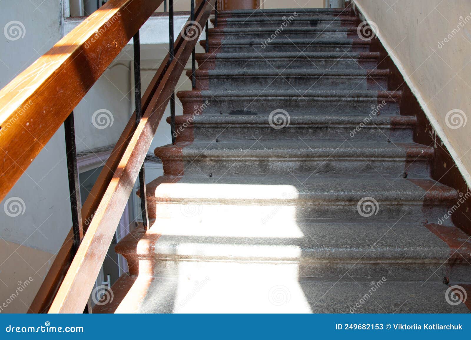 Staircase in an Old Office Building in Ukraine, Building and Interior ...