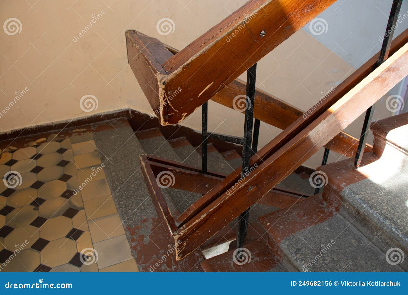 Staircase in an Old Office Building in Ukraine, Building and Interior ...