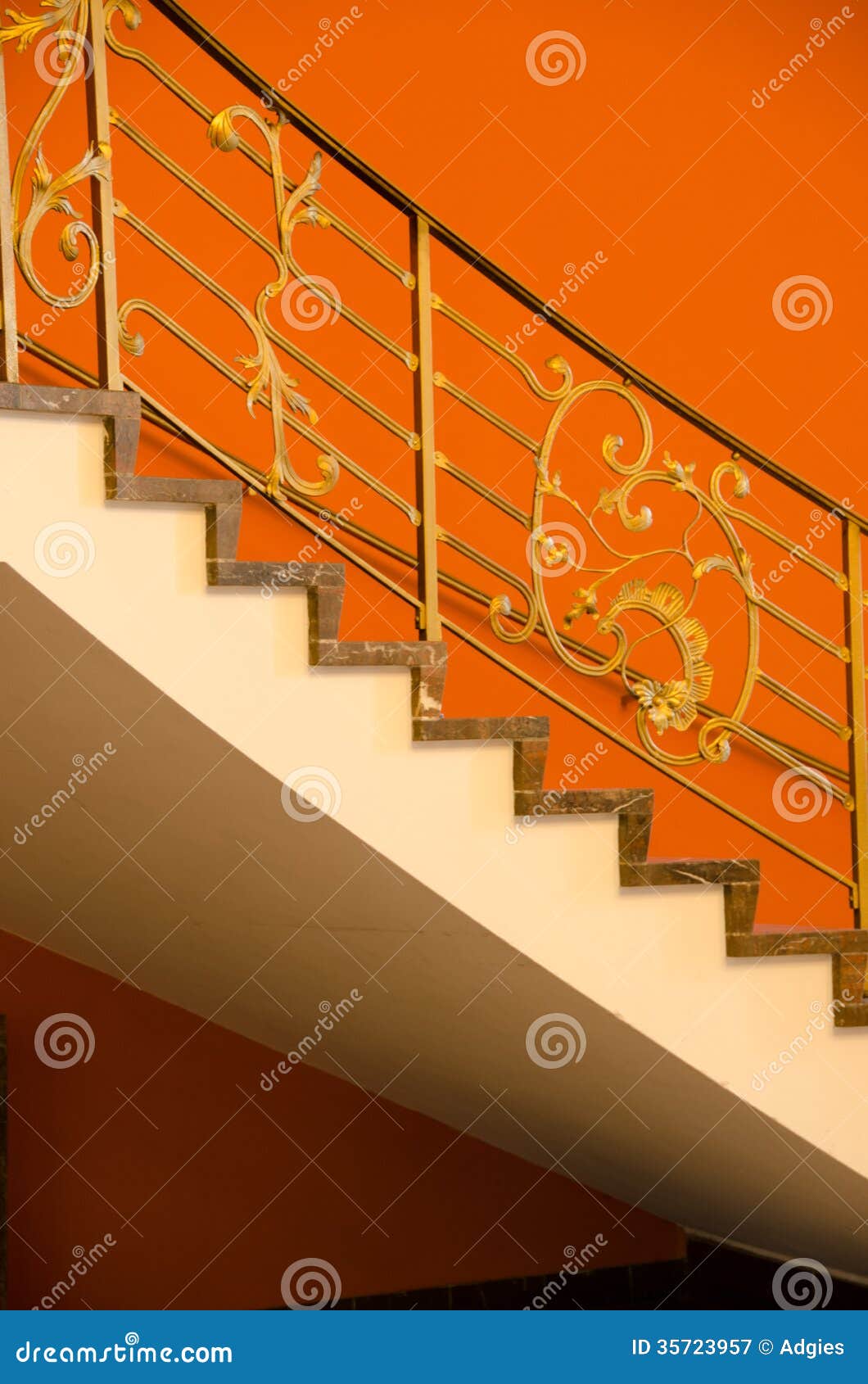 Staircase in Orange stock image. Image of orange, decoration - 35723957