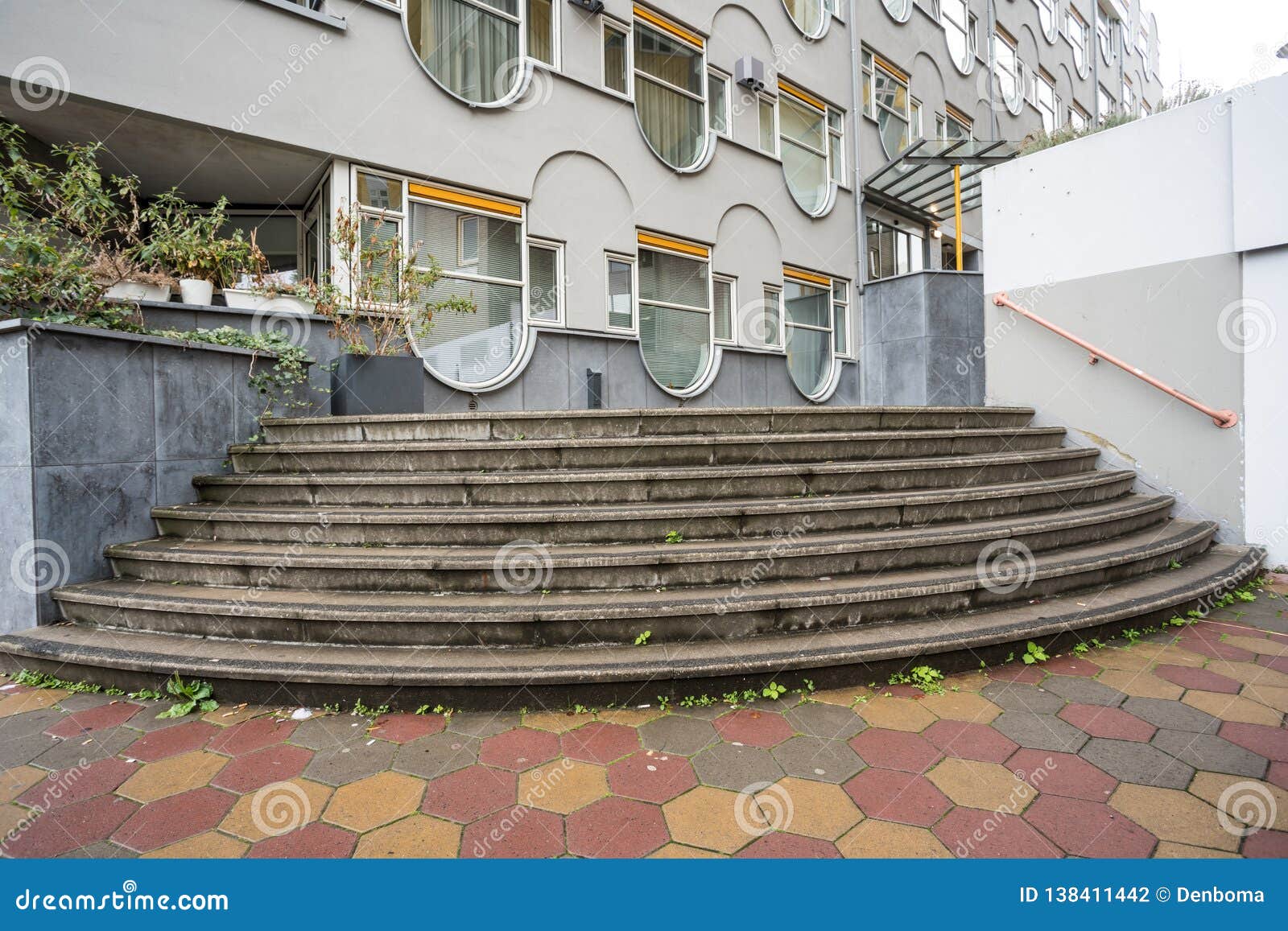 Staircase Outside an Building Stock Photo - Image of wall, iron: 138411442