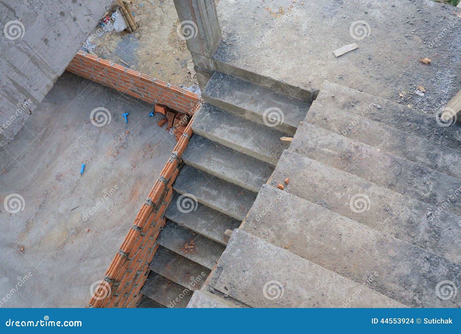 Staircase in Residential Building Construction Stock Photo - Image of ...