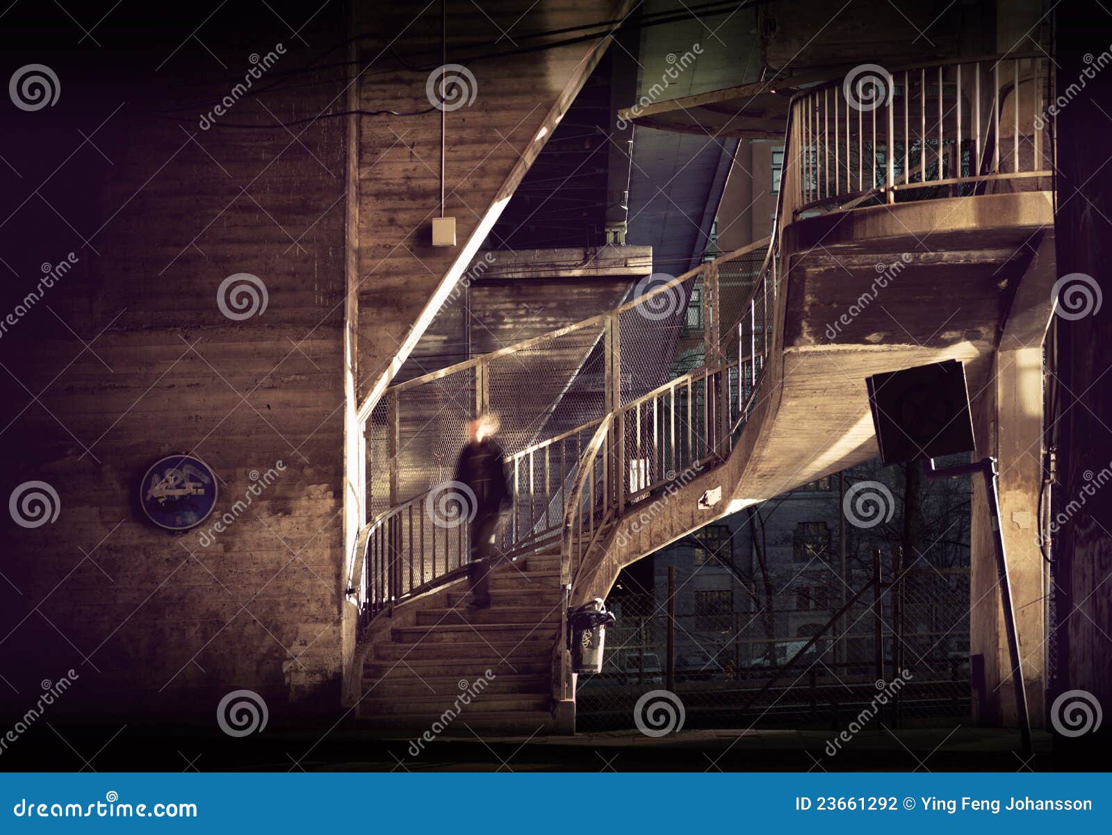 Staircase in run down area stock photo. Image of tatty - 23661292