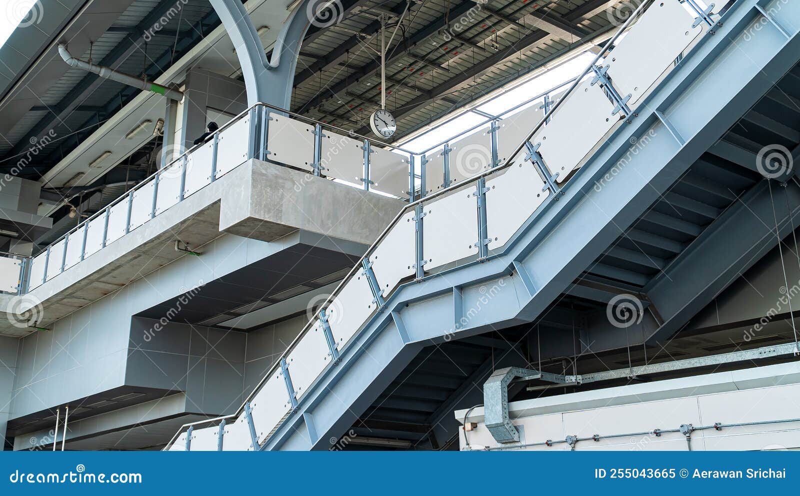Staircase of the Skytrain Station. Stock Image - Image of modern, road ...