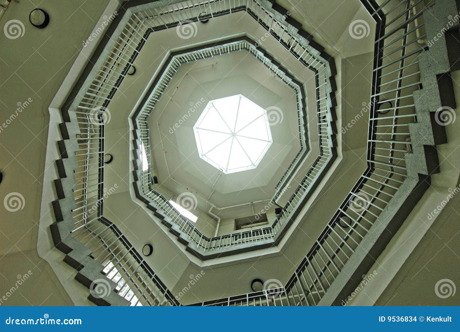 Staircase Spiral Octagon stock photo. Image of pattern - 9536834
