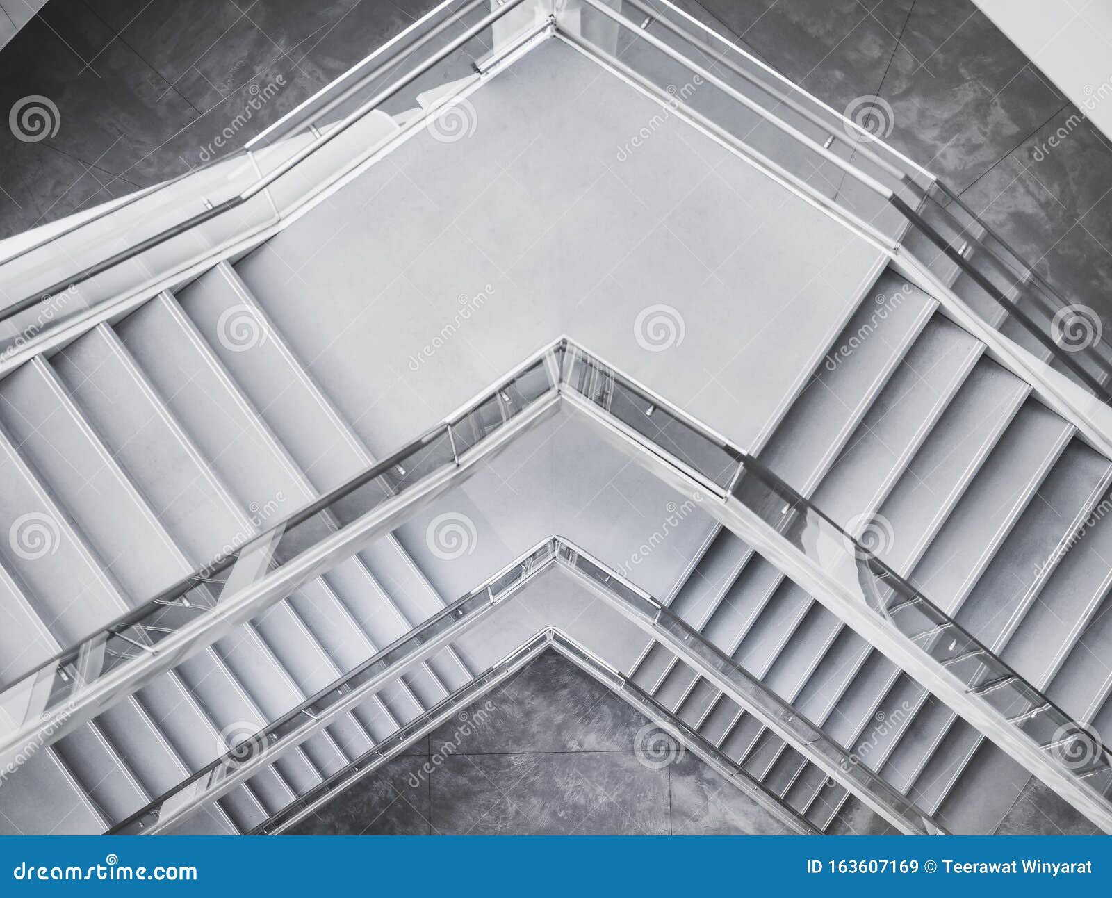 Staircase Stair Step Perspective Architecture Details Stock Image ...