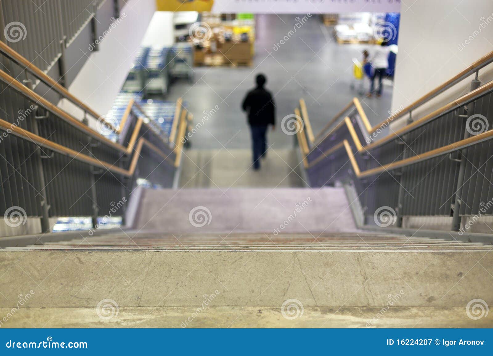 Staircase at the store stock image. Image of descending - 16224207