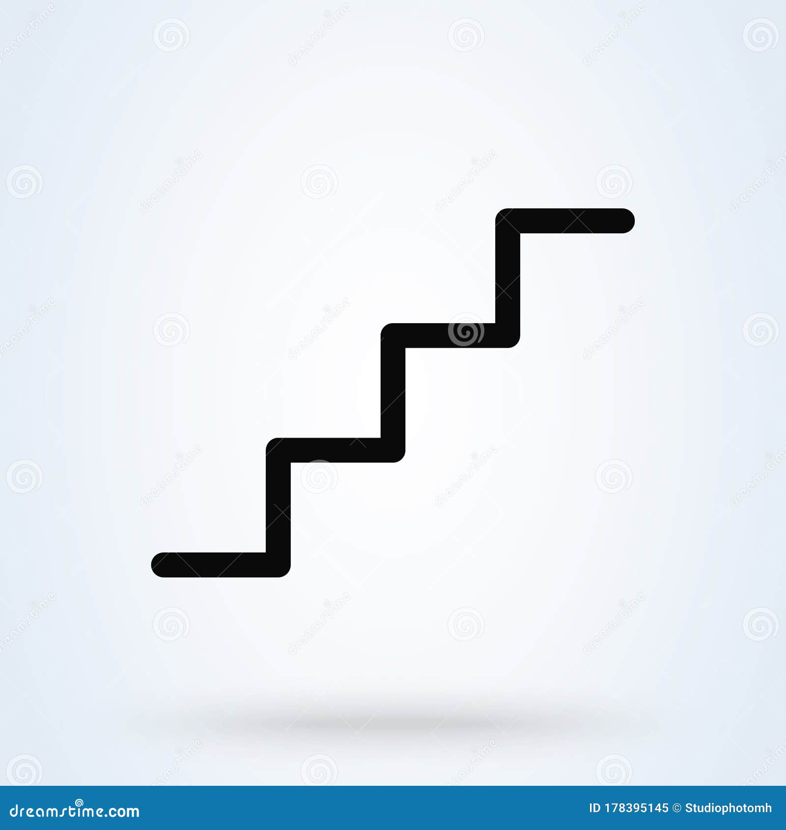 Staircase Symbol Icon on White Background. Vector Illustration Stock ...