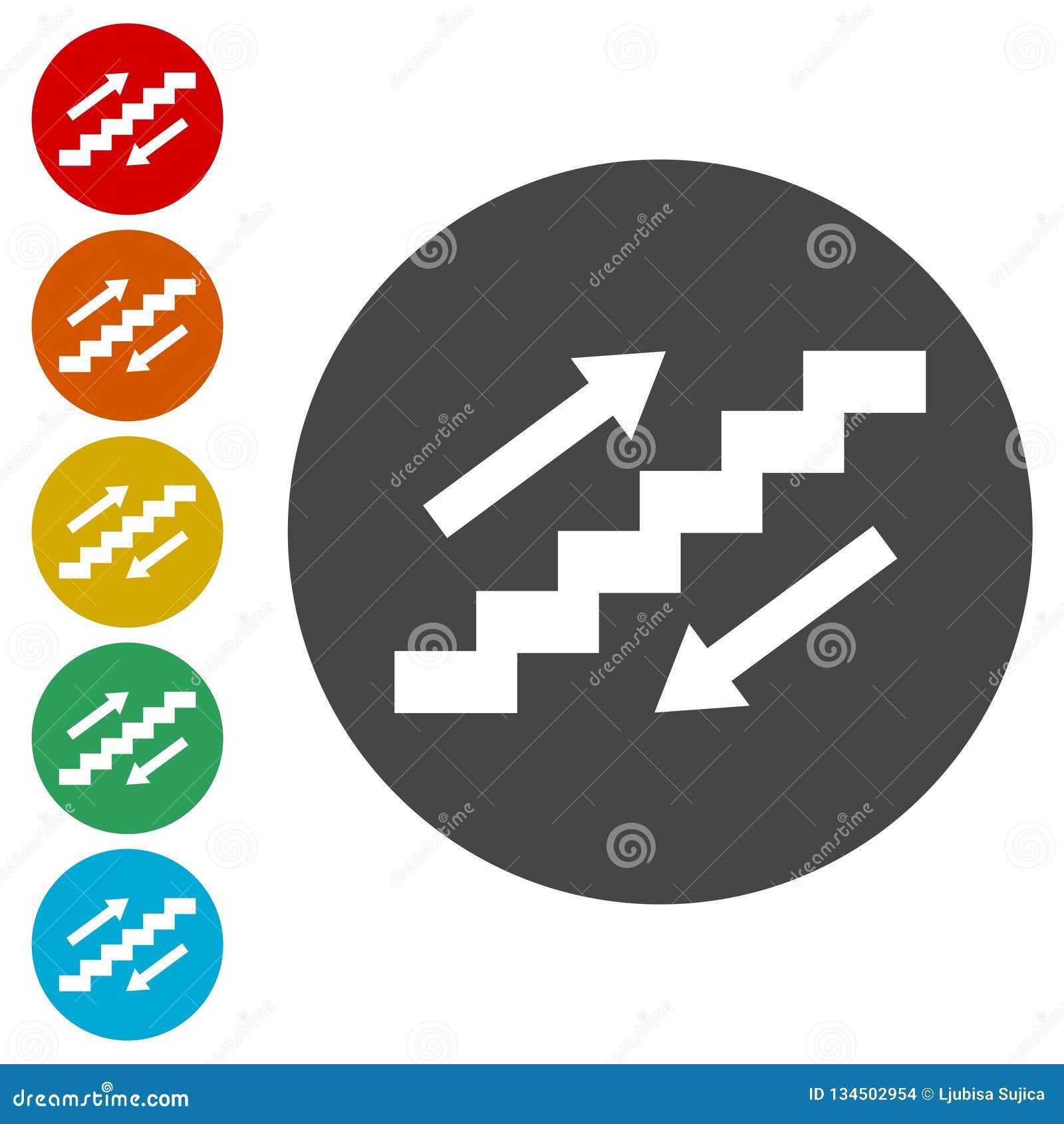 Staircase symbol set stock vector. Illustration of ride - 134502954