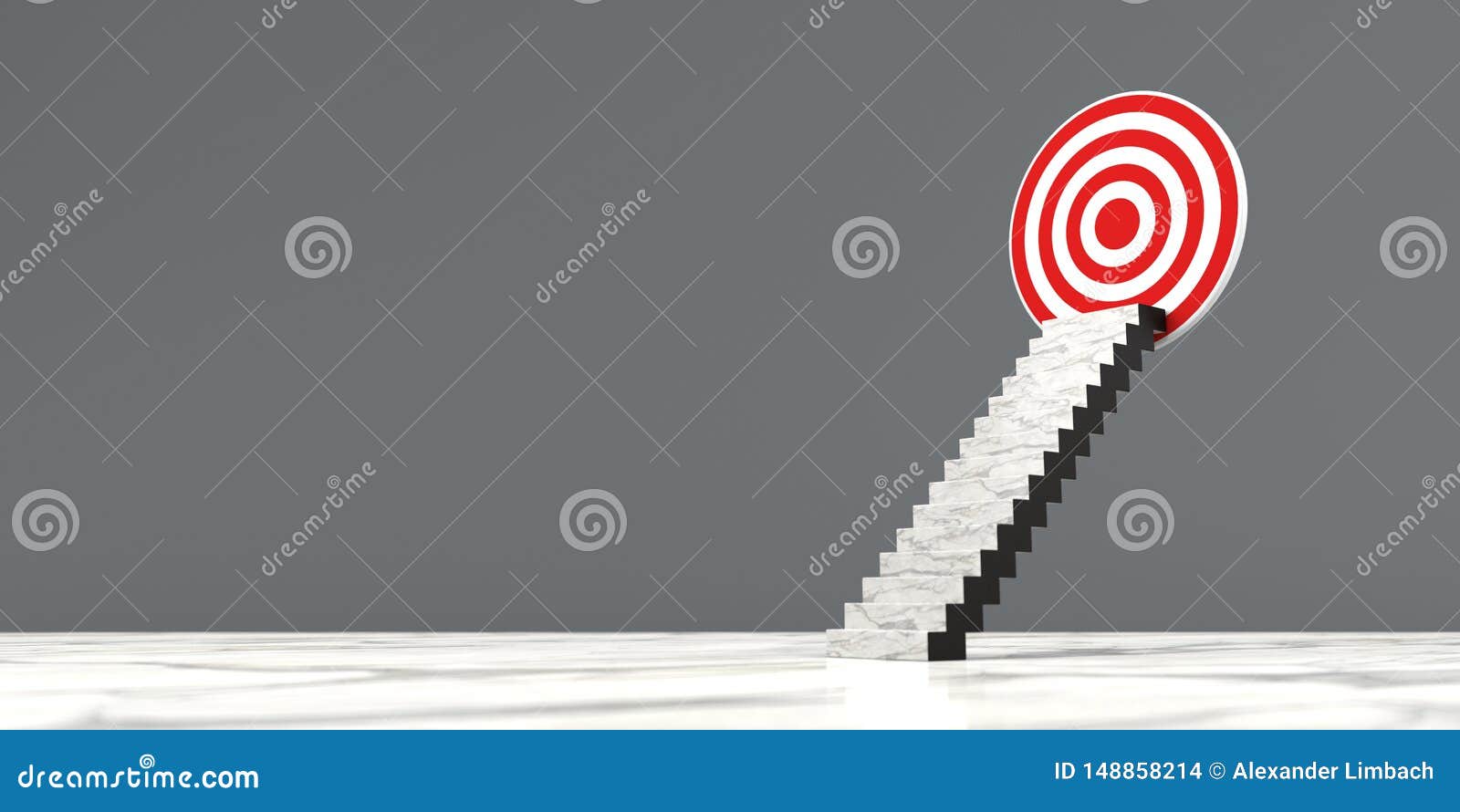 Staircase Red Target stock illustration. Illustration of optimization ...