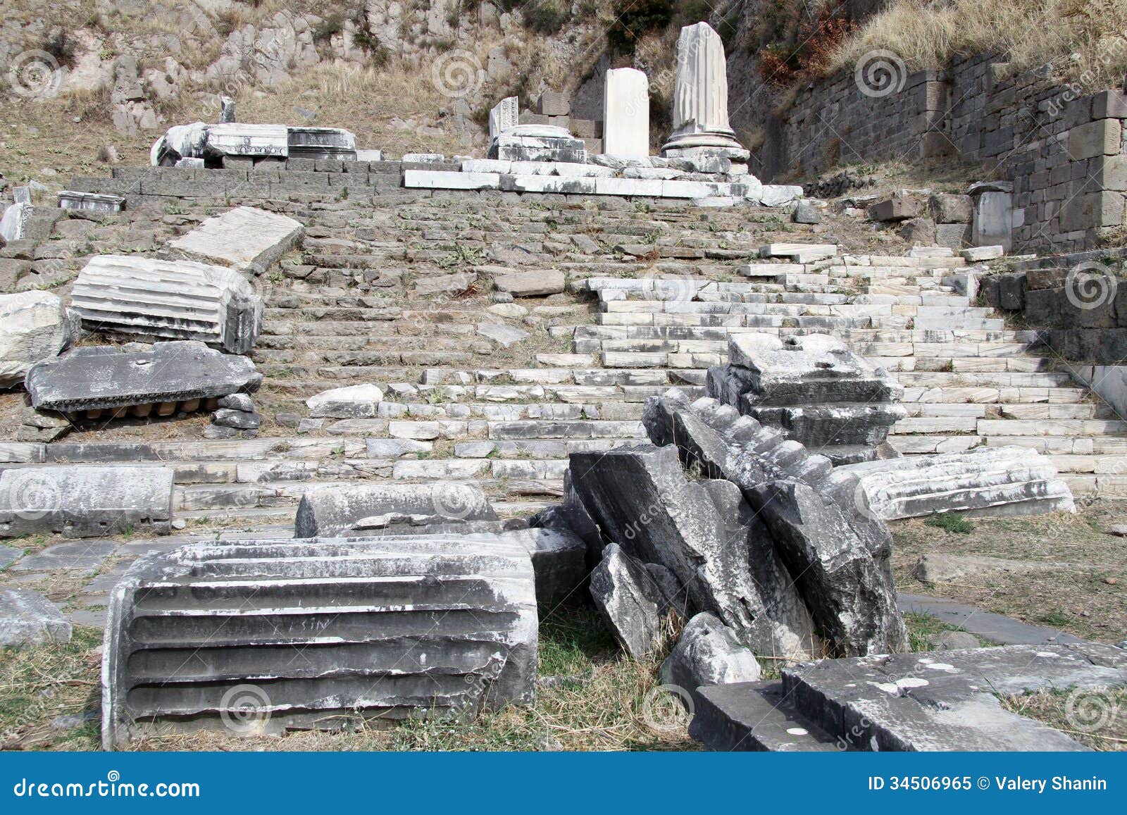 Staircase of temple stock image. Image of temple, bergama - 34506965