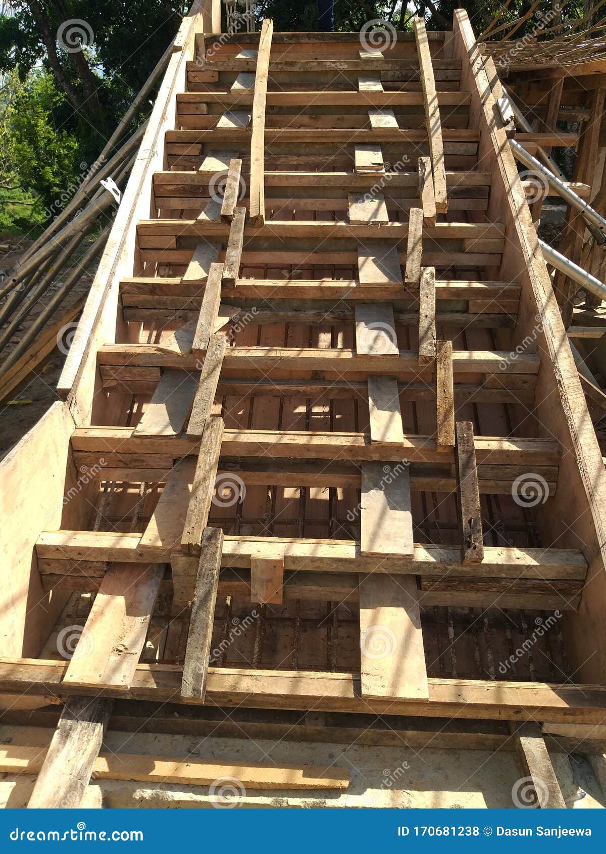 Staircase Timber Formwork in a Construction Site Stock Photo - Image of ...