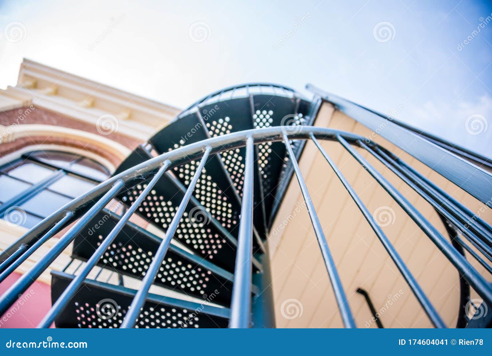 Staircase To Heaven Outside the Building Going Up Stock Image - Image ...