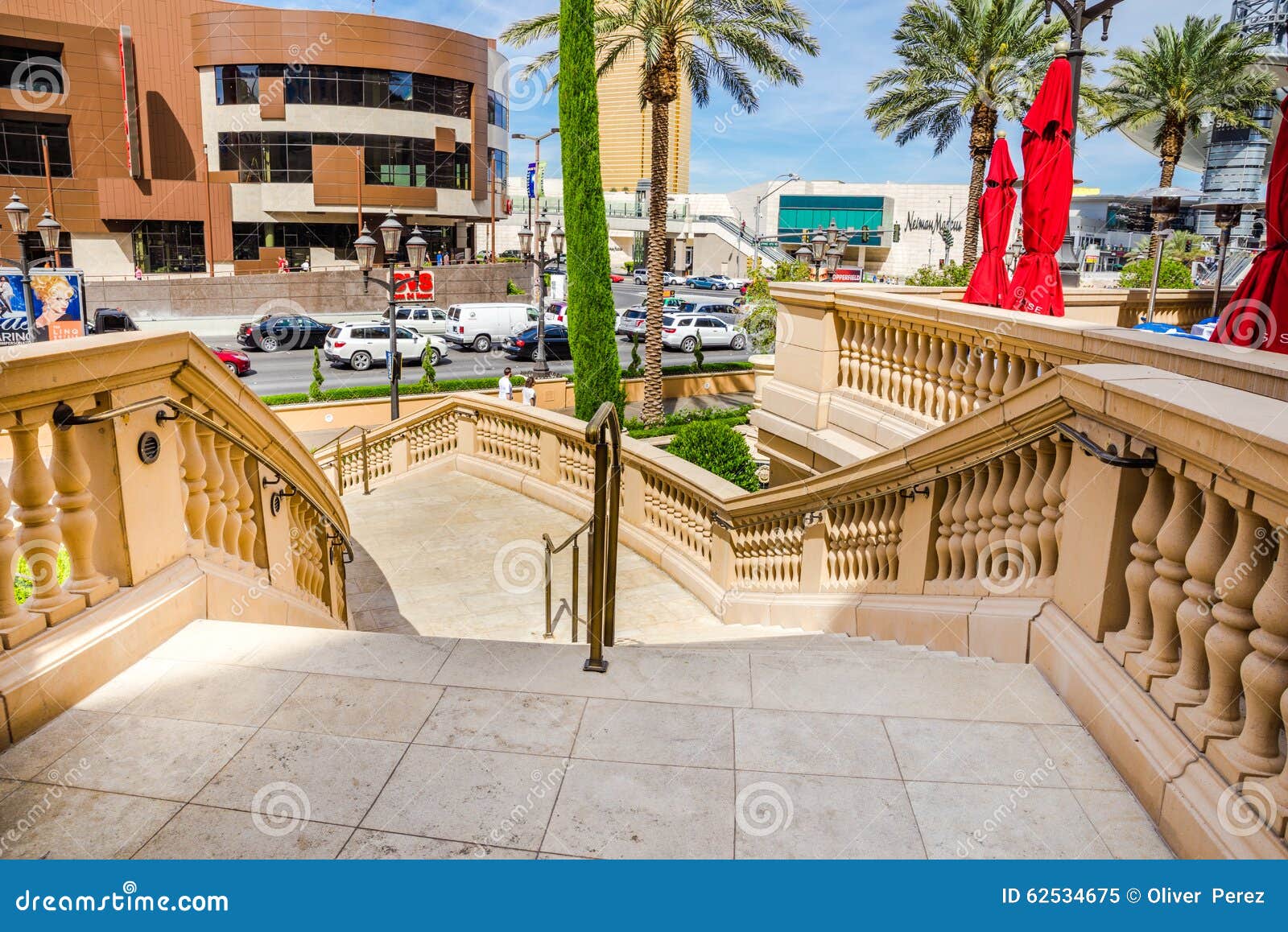 Staircase To Las Vegas Boulevard Editorial Image - Image of tourists ...