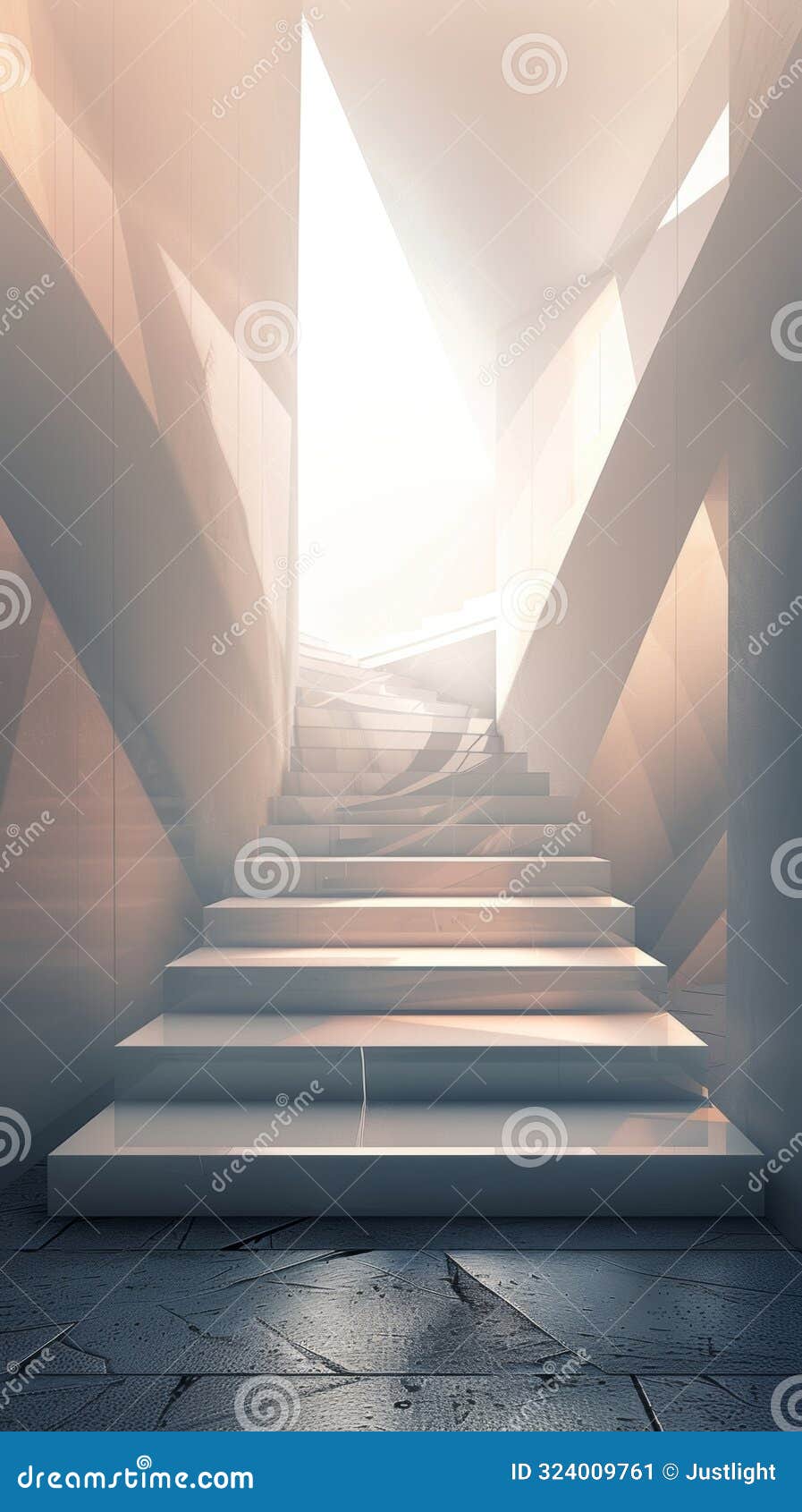 A Staircase with Triangular Steps Creating a Dynamic Visual Effect ...