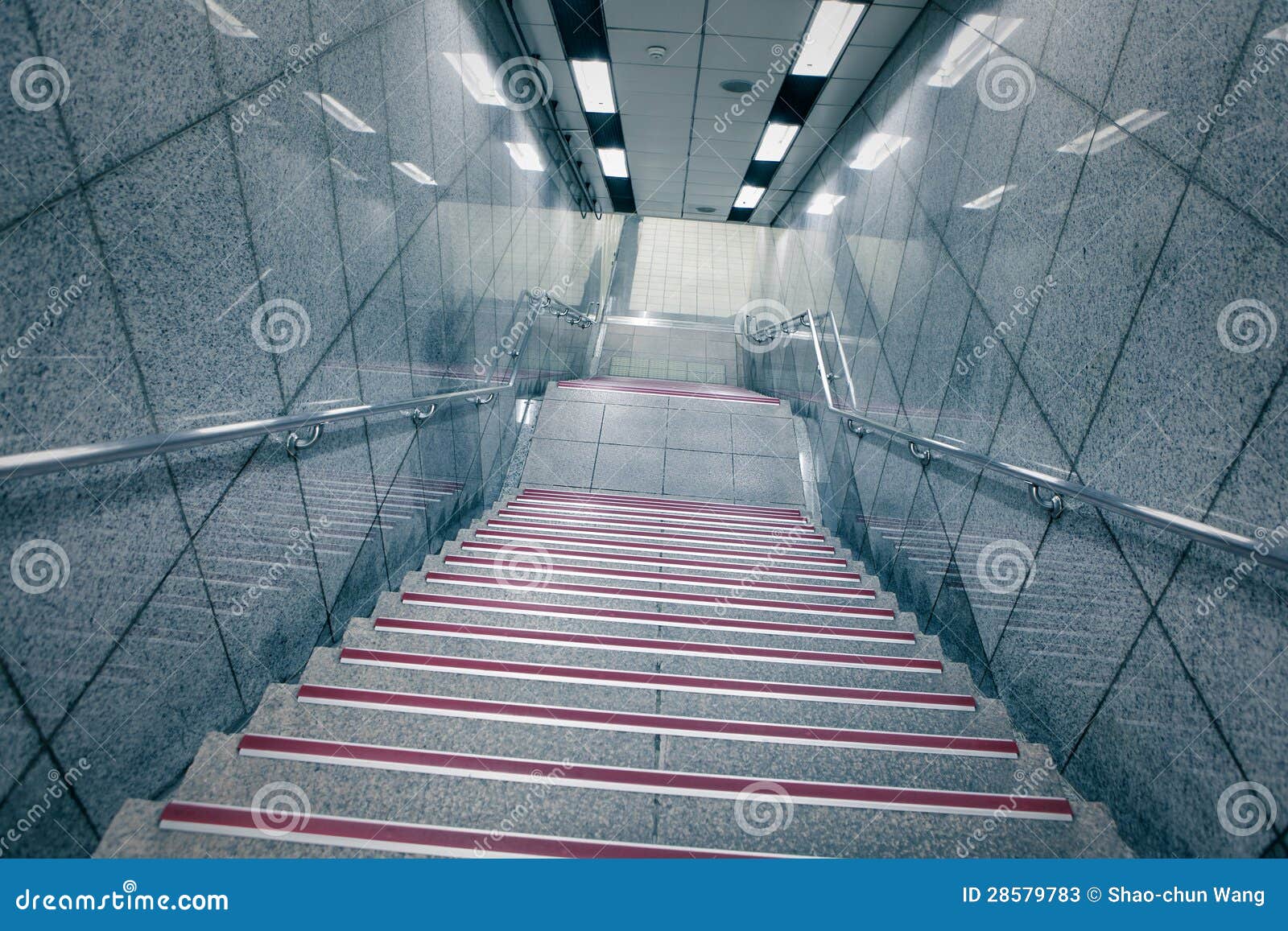 Staircase in Underground Passage Stock Image - Image of modern ...