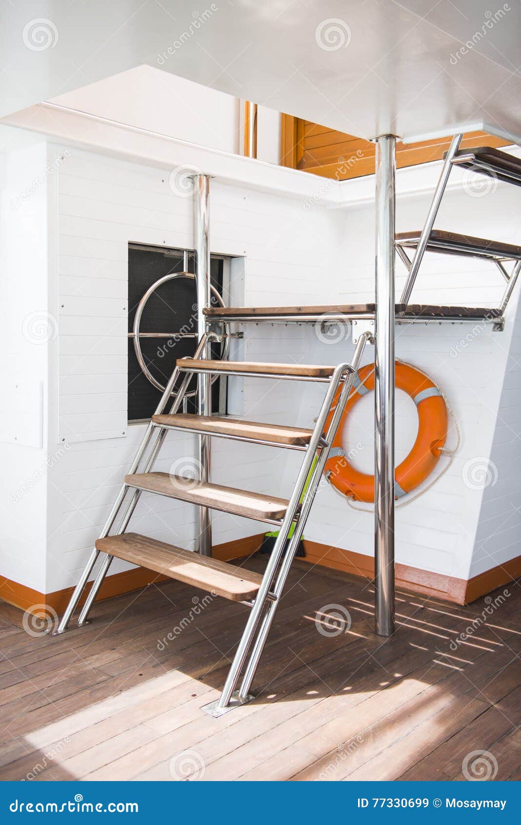 Staircase for Up and Down in Passenger Ships Stock Image - Image of ...