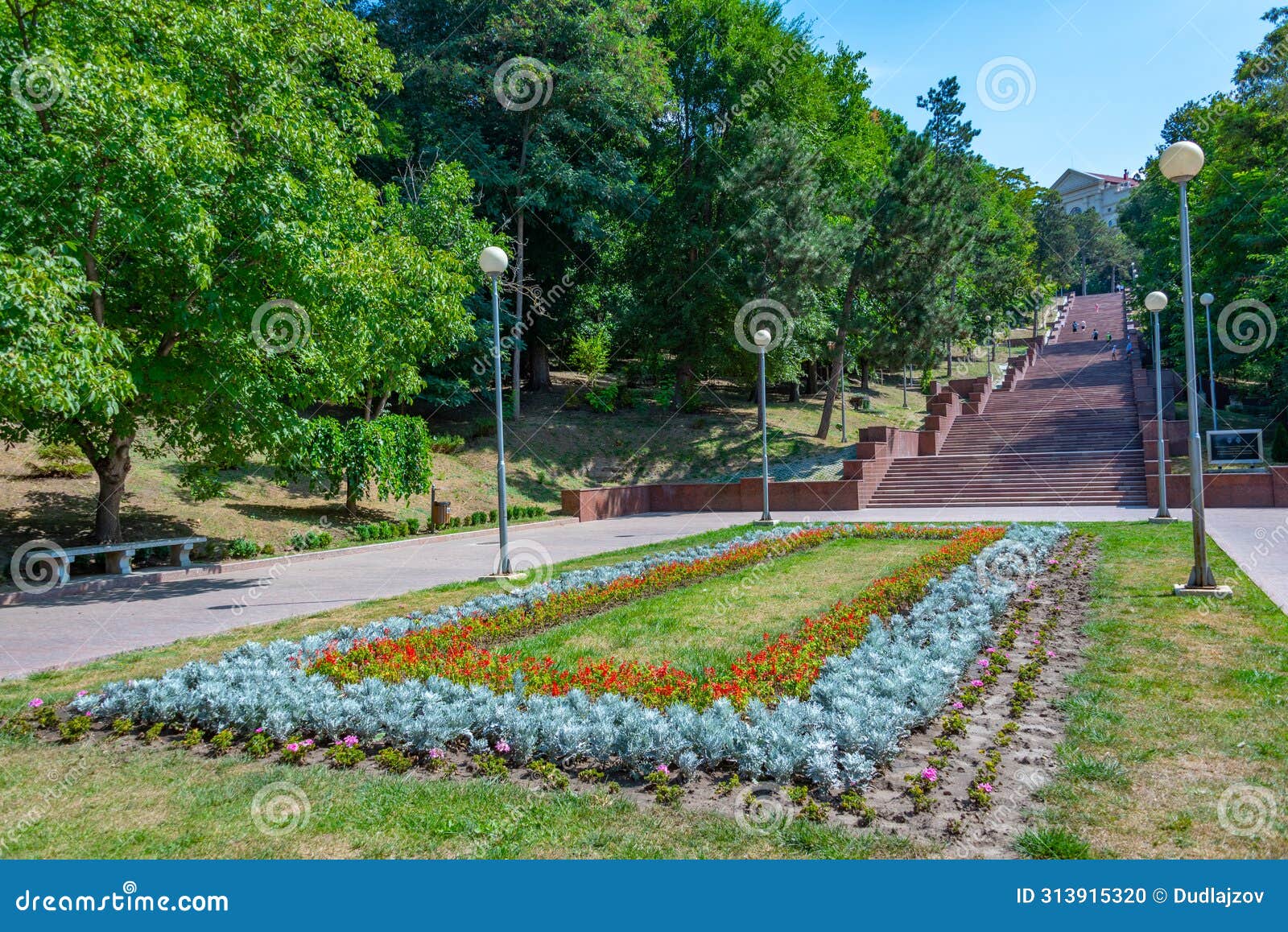 Staircase at Valea Morilor Park in Chisinau, Moldova Stock Photo ...