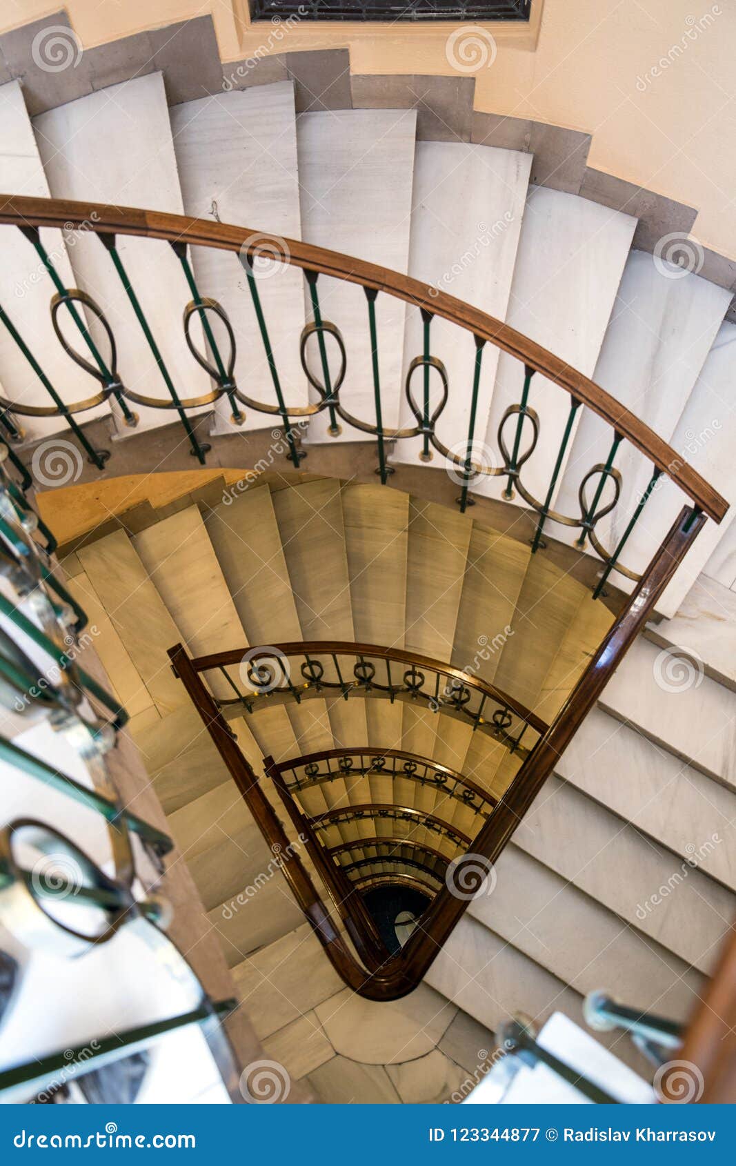 Staircase View from Below. Interior of Building. Architecture of Spain ...