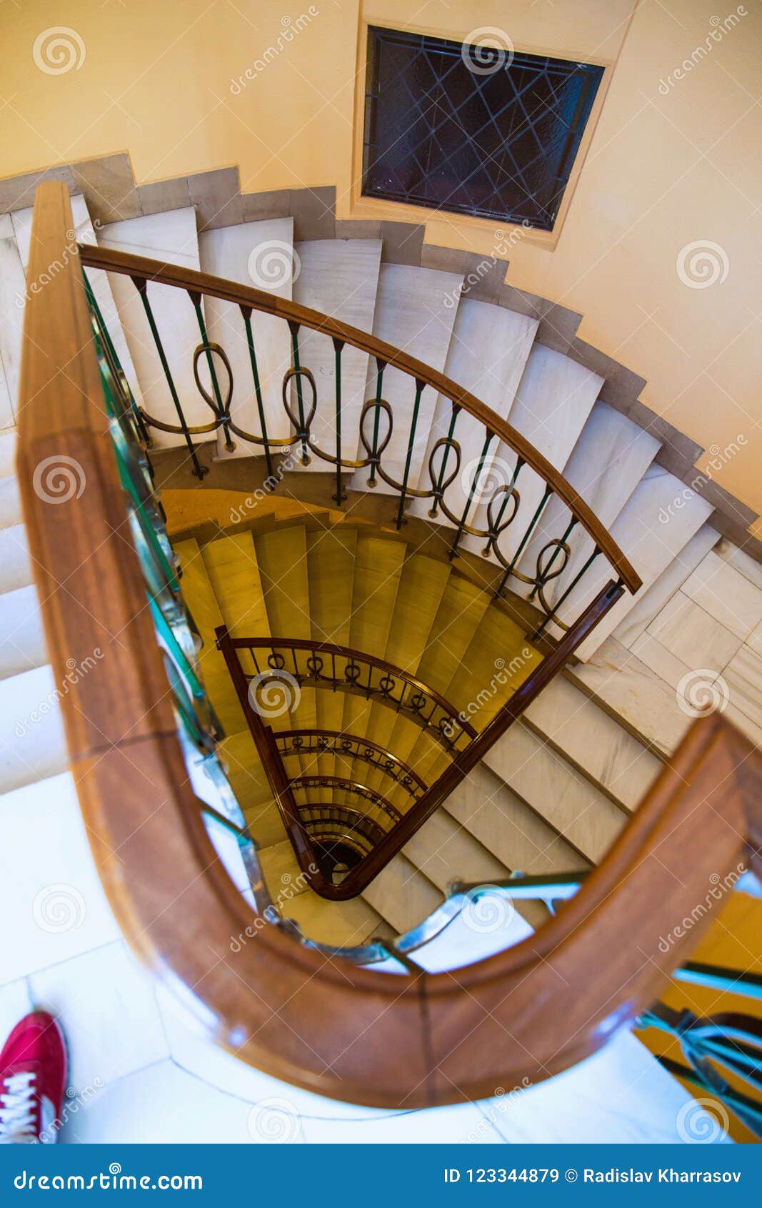 Staircase View from Below. Interior of Building. Architecture of Spain ...