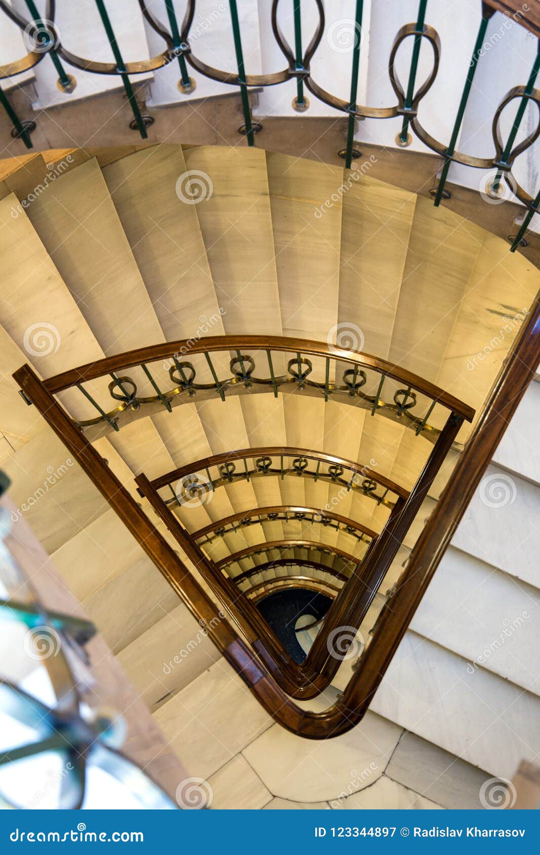 Staircase View from Below. Interior of Building. Architecture of Spain ...