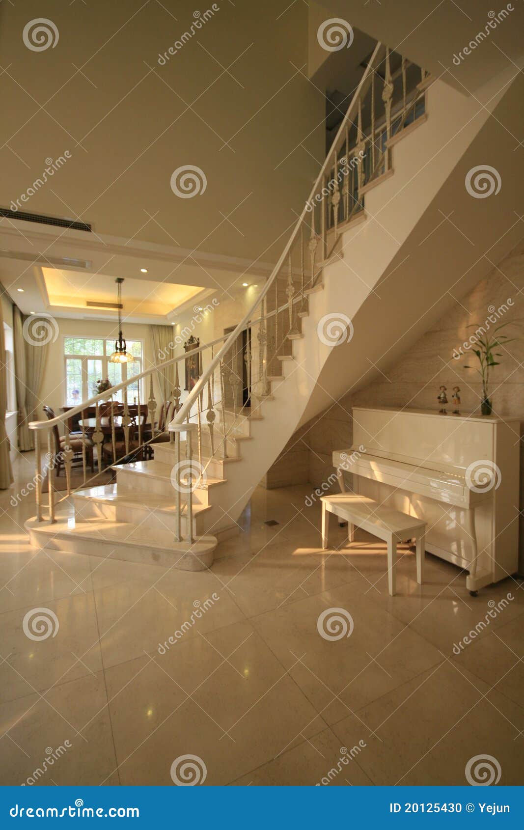 Staircase in a villa stock photo. Image of interior, feature - 20125430