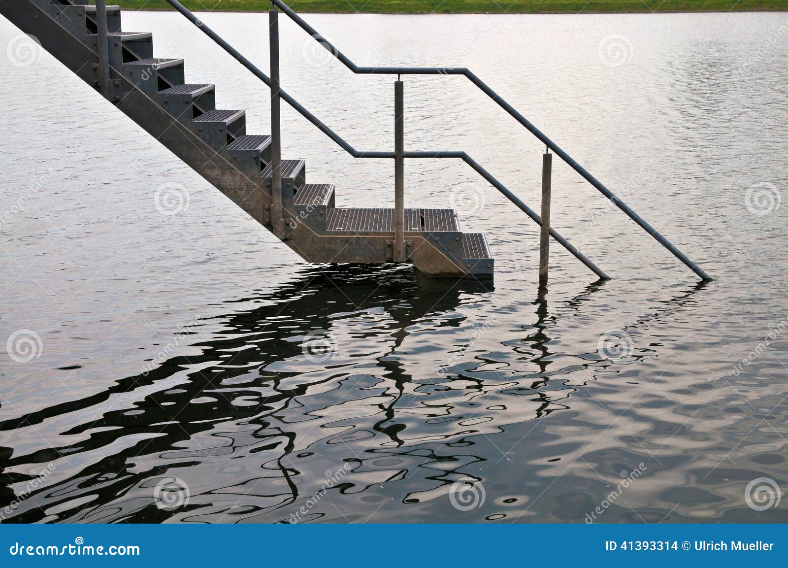 Staircase in water stock photo. Image of staircase, flood - 41393314