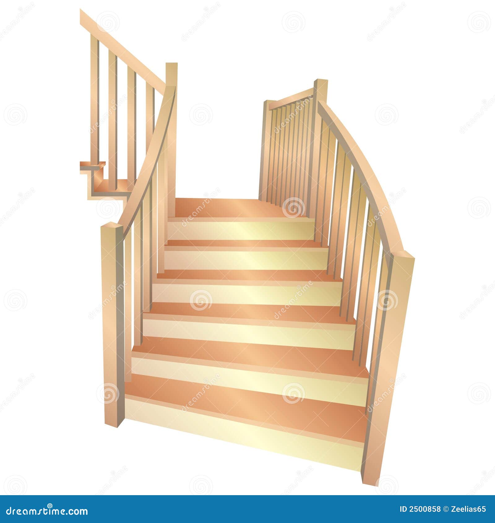 Cartoon Wooden Stairs