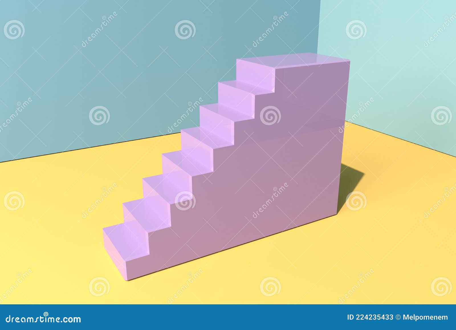 Stairs - Abstract Minimal Background Stock Illustration - Illustration ...