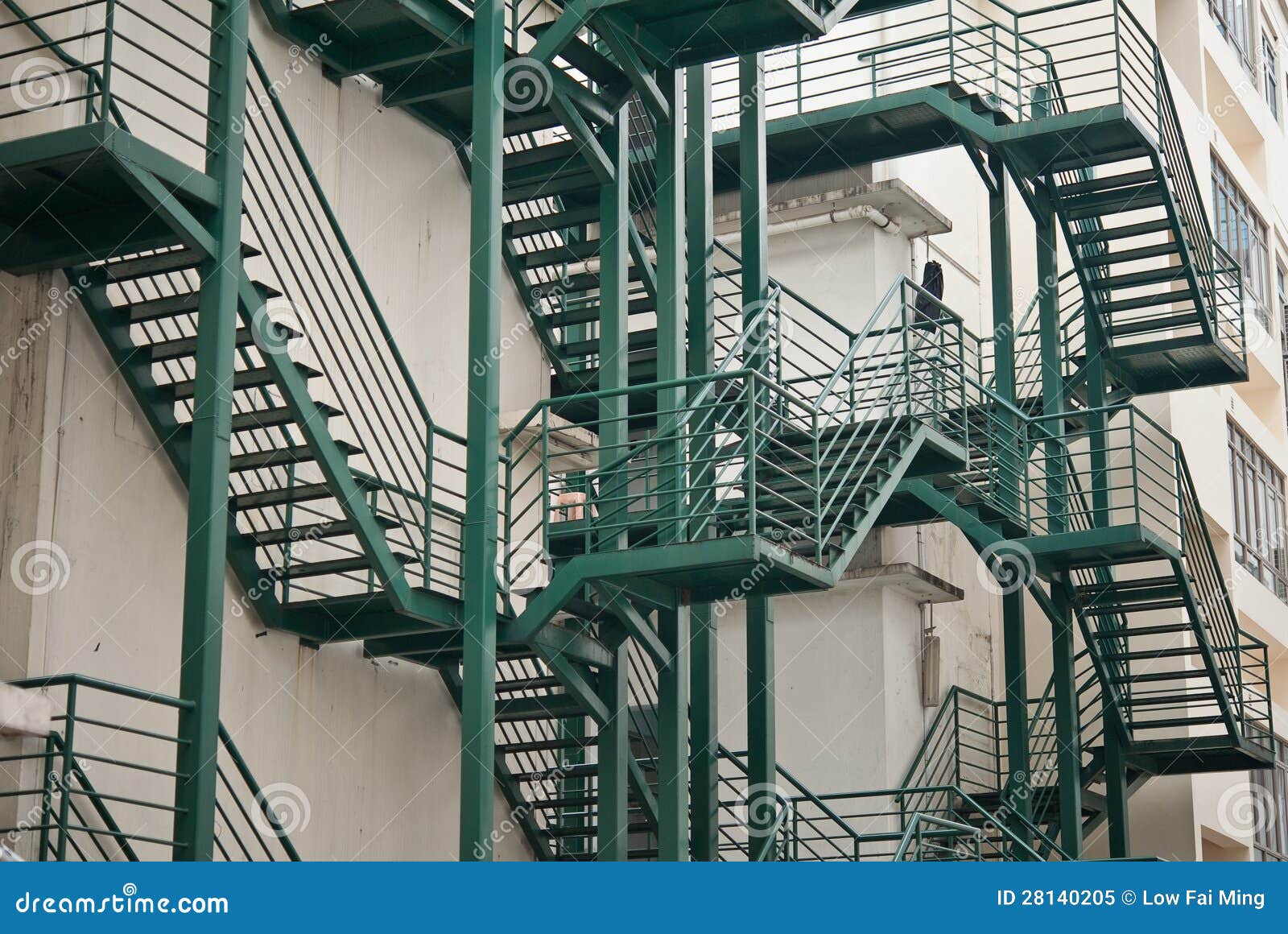 Stairs along a busy street stock image. Image of town - 28140205