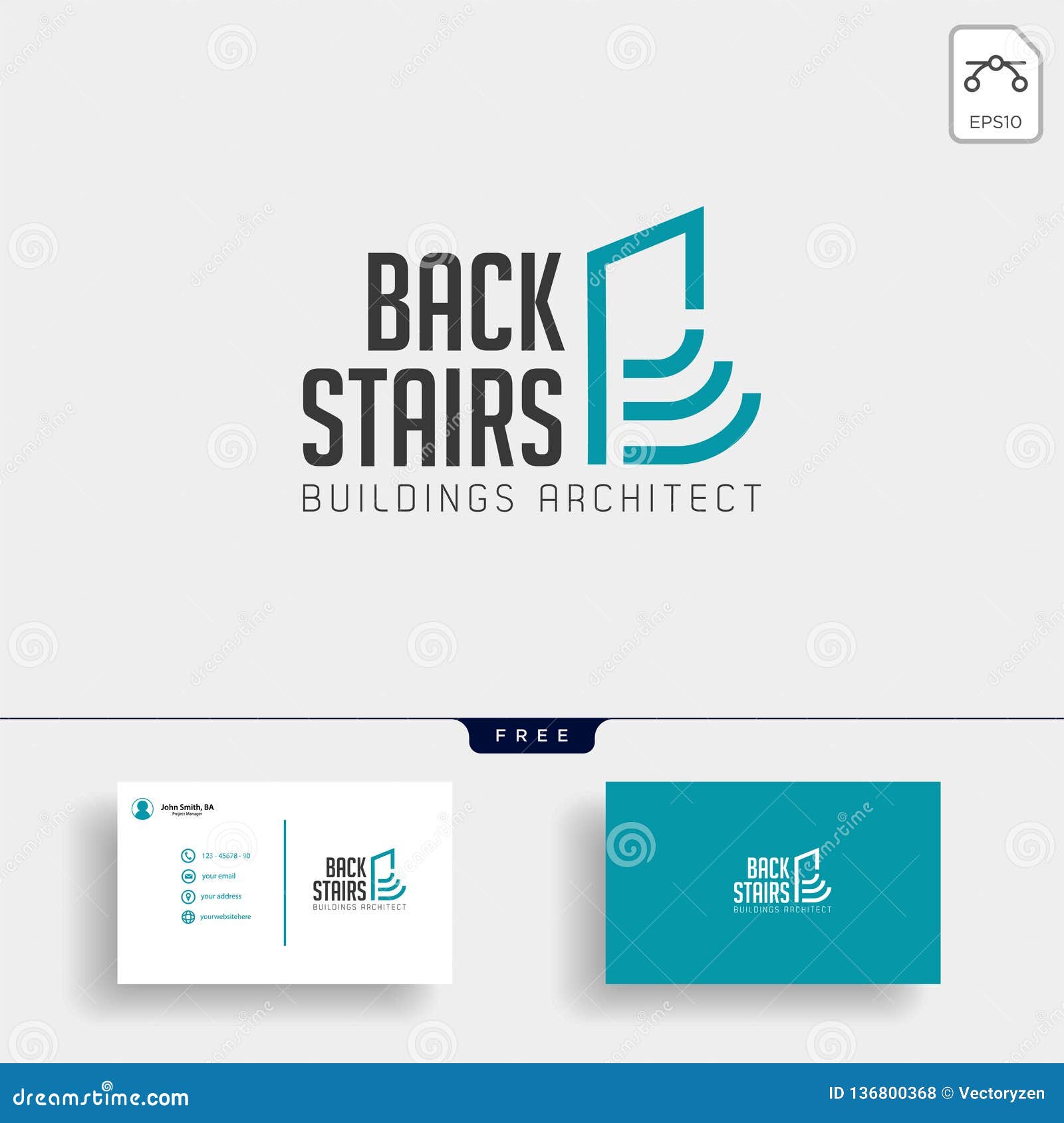 Stairs Architectur Logo Template Vector Illustration Icon Element Stock ...