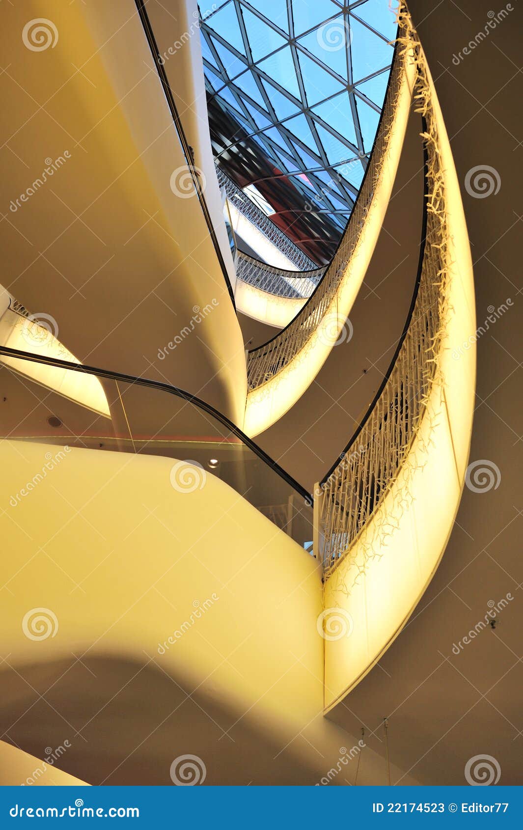 Stairs Inside Shopping Center Stock Image - Image of attraction, shop ...