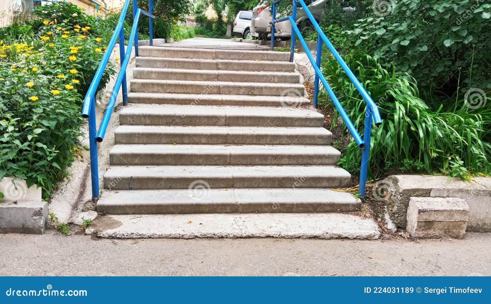 Stairs in the block stock image. Image of block, city - 224031189
