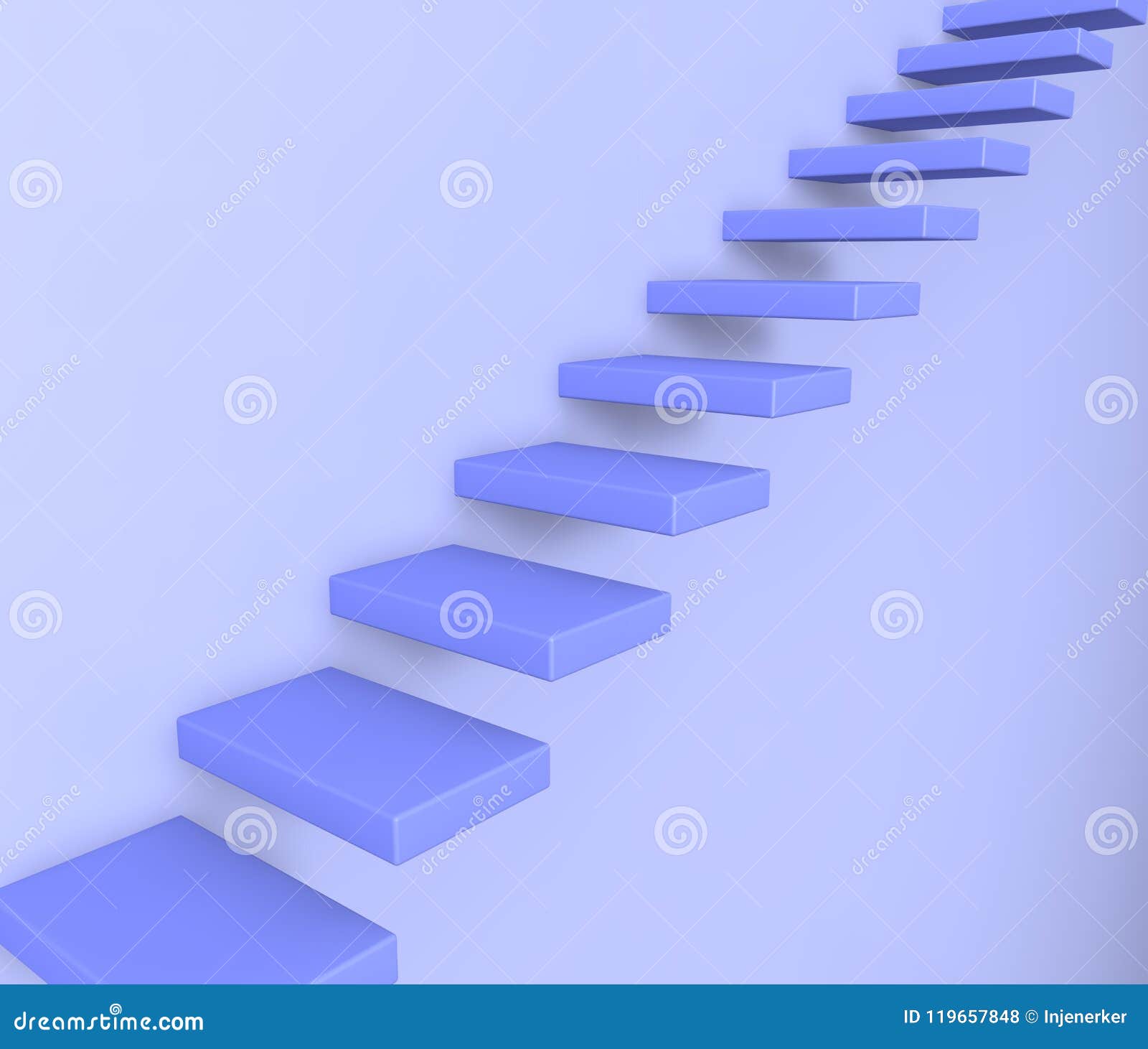 Stairs on a Blue Background Stock Illustration - Illustration of shadow ...