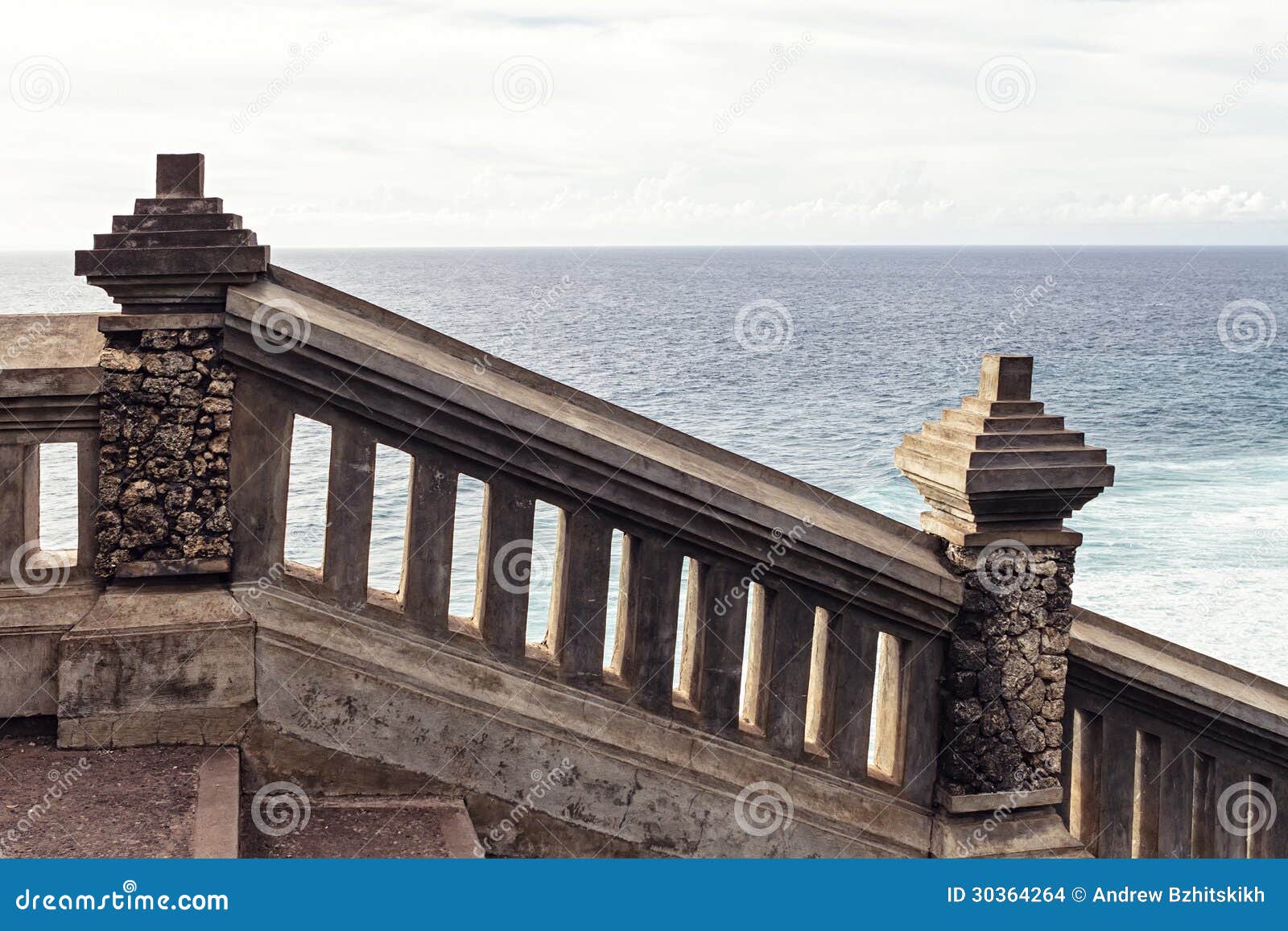 The Stairs and the Blue Ocean Stock Photo - Image of shore, beautiful ...