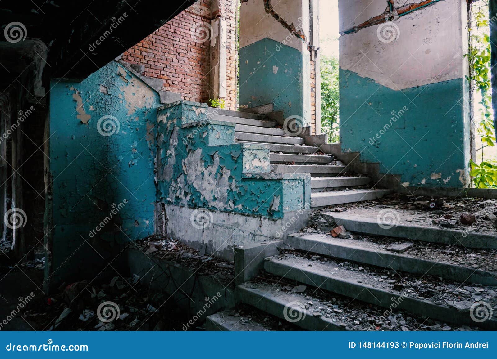 Stairs and Broken Windows in an Abandoned, Disaffected Building Stock ...