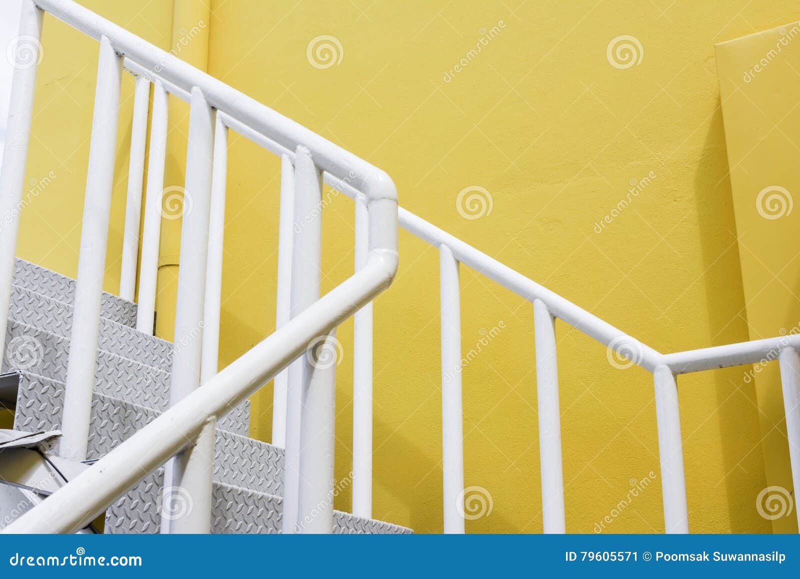 Stairs on a Building Modern Yellow Stock Image - Image of stairway ...