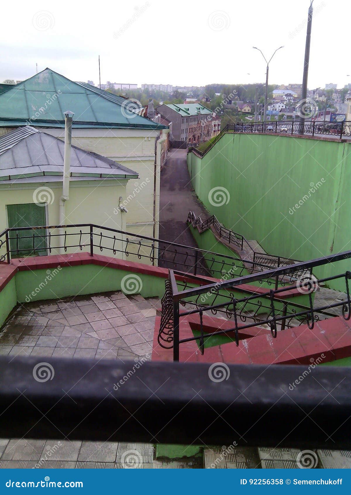 Stairs stock photo. Image of cascade, bottom, roofs, steps - 92256358