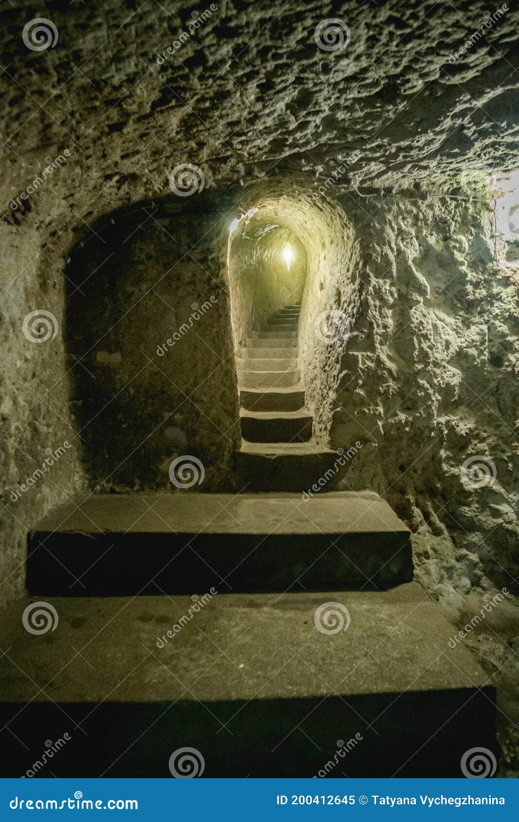 Stairs into Cave Underground City Stock Image - Image of nature ...