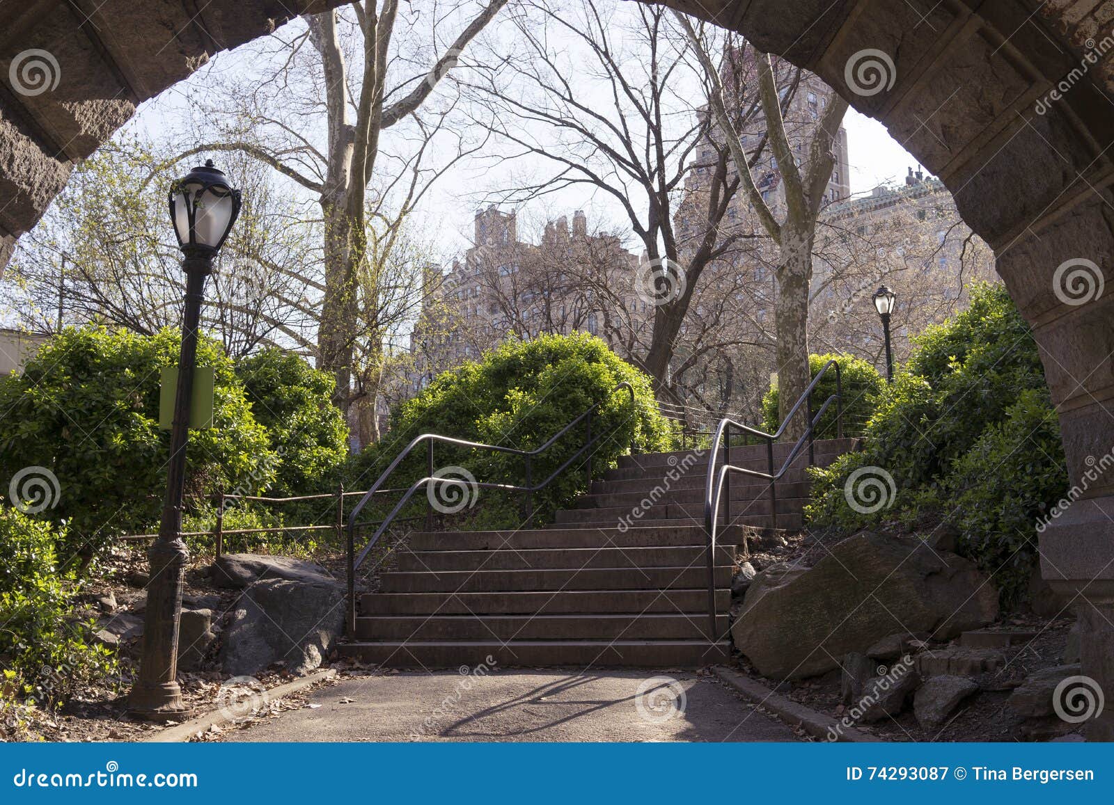 Stairs in central park stock image. Image of landmark - 74293087