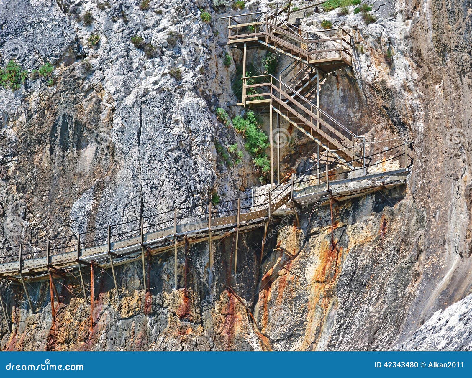 Stairs on the cliff stock photo. Image of stairway, stairs - 42343480