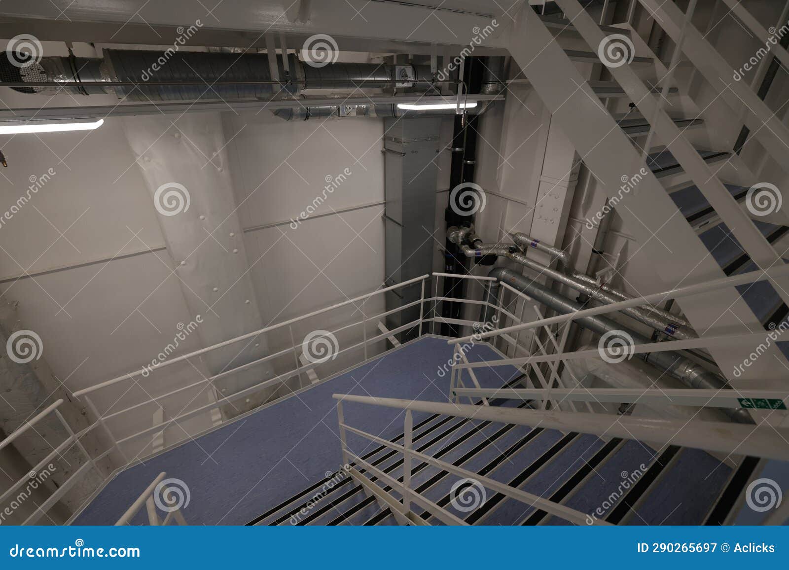Stairs in Crew Area of a Cruise Ship Stock Image - Image of crew ...