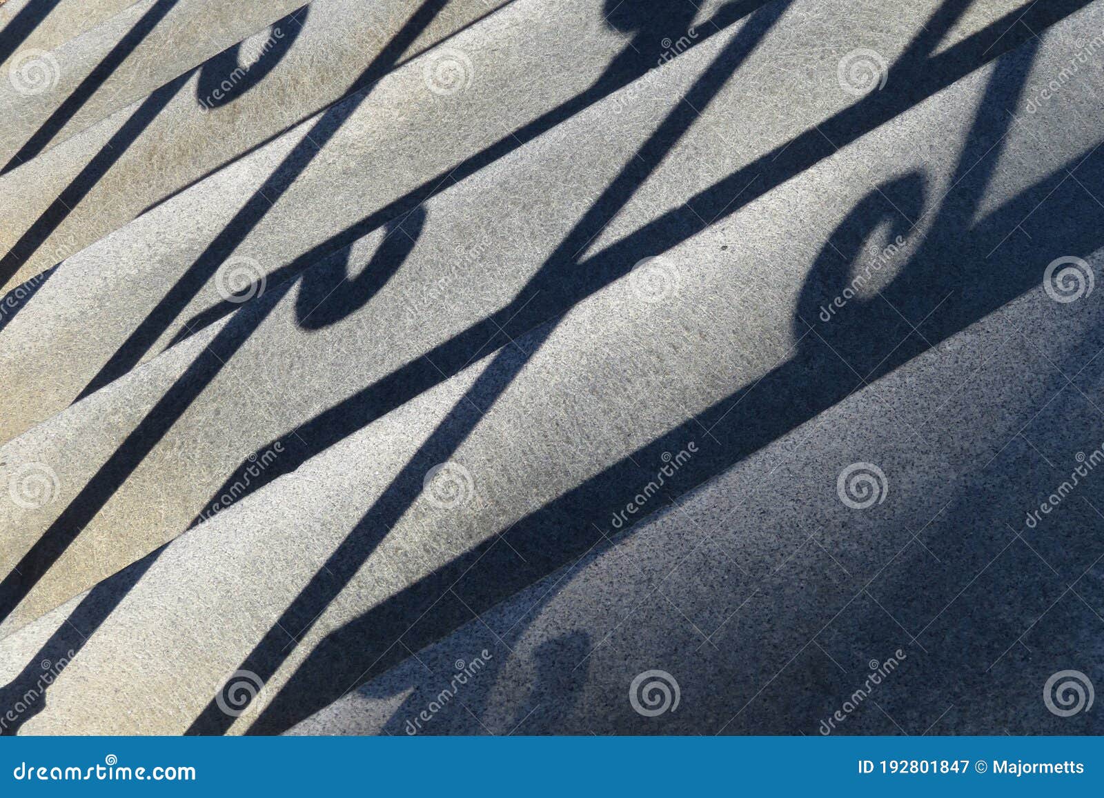 Stairs with Curled Railing Shadows Stock Image - Image of curled, steps ...