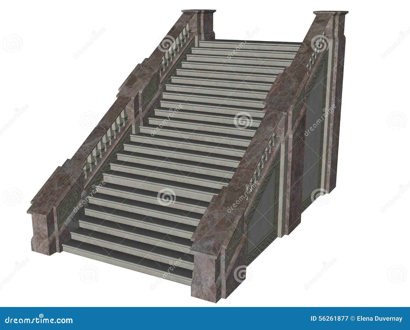 Stairs - 3D render stock illustration. Illustration of achievement ...