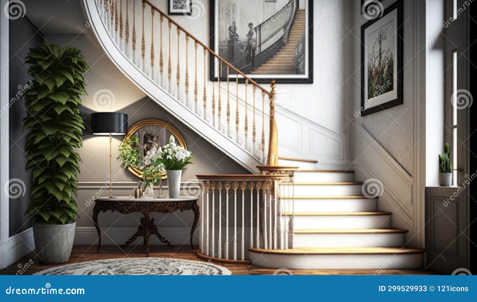 Stairs Design for Duplex House. Generative AI Stock Illustration ...