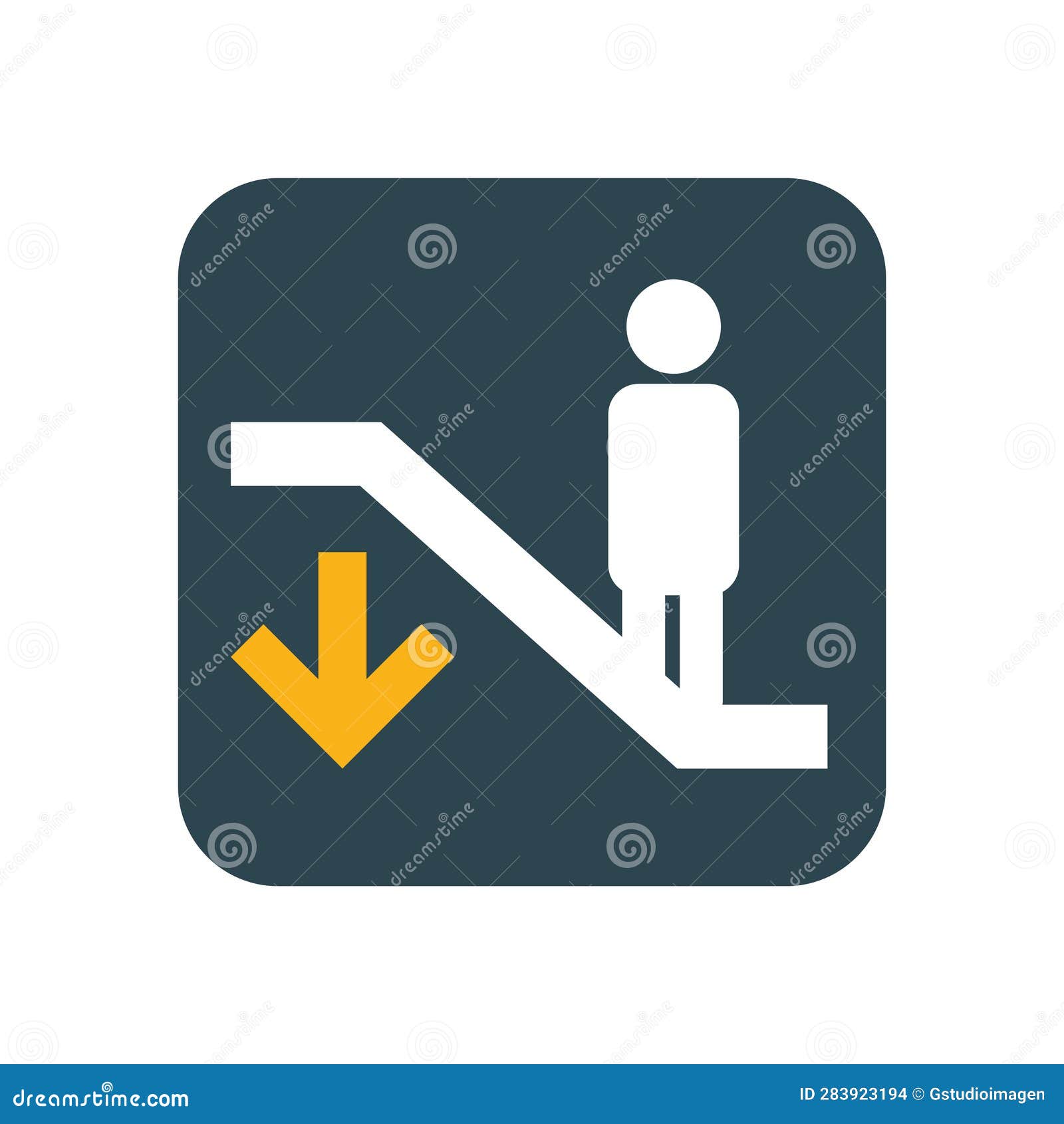 Stairs Down Vector Simple Icon, Downstairs Icon | CartoonDealer.com ...